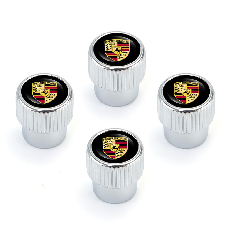 5pcs Silver Metal Tire Valve Caps Fit For Porsche Models - Tire Valve ...