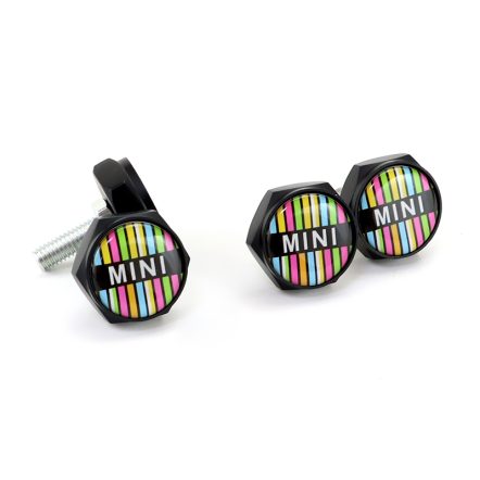 4pcs Black Metal License Plate Bolts Fit For Mini Cooper Models - Tire ...