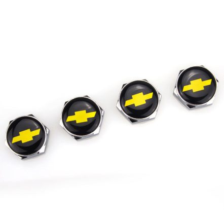 4pcs Silver Metal License Plate Bolts Fit For Chevrolet Models - Tire ...