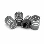 Metal Laser Engraving Grey Tire Valve Caps Fit For Mercedes Benz Models ...