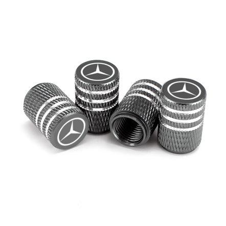 Mercedes Benz Grey Laser Engraved Tire Valve Caps - Extra Spare Cap ...