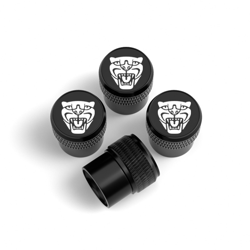 Aluminium Laser Engraving Tire Valve Caps Fit For Jaguar Models