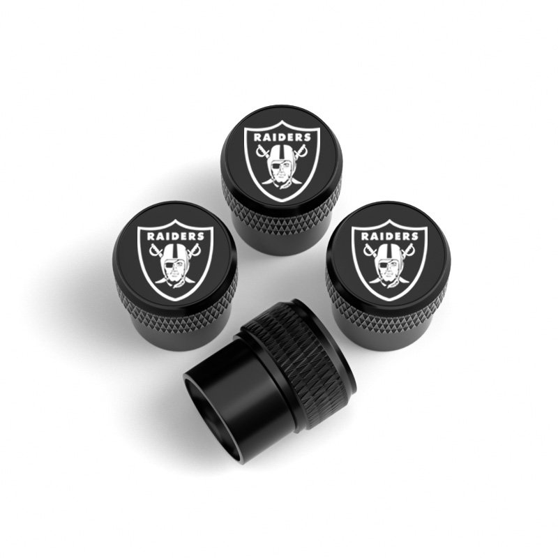 Aluminium Laser Engraving Tire Valve Caps Fit For Las Vegas Raiders Models