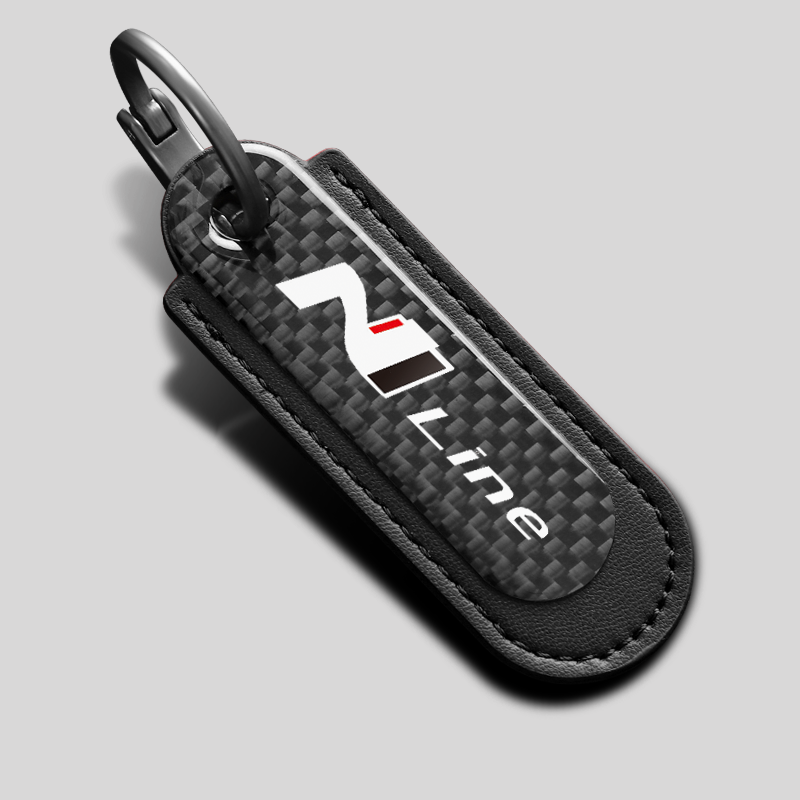 Black Carbon Fiber Key Chain Fit For Hyundai N Line Models - Tire Valve ...