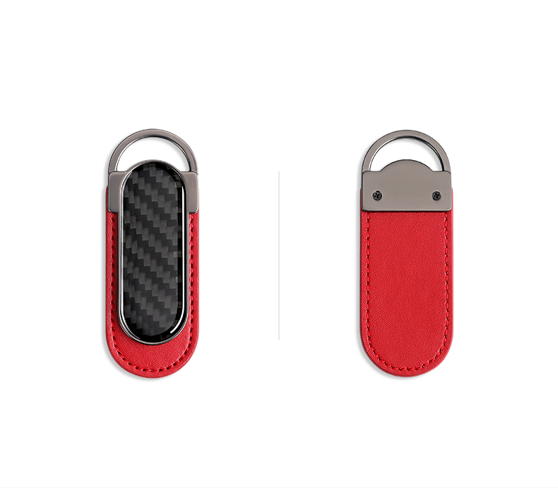 Carbon Fiber Metal Black Leather Keychain For Hyundai N Line Models ...